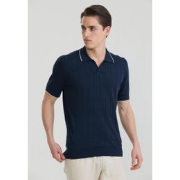 Poloshirt FELIX HARDY "Polo Shirt Kurzarm", Herren, Gr. L, navy, 100% Baumwolle, Shirts