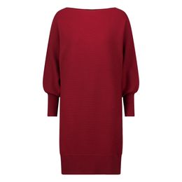 Strickkleid Zero "Damen strukturiert U-Boot Ausschnitt", Damen, Gr. 34, Normalgr&ouml;&szlig;en, cabernet, Strick, Obermaterial: 50% Viskose, 20% Polyamid, 30% Polyester. F&uuml;llung:, Strukturmuster, figurbetont kurz, U-Boot-Ausschnitt, weit B&uuml;ndchen krempelbar, Kleider Strickkleid, Plain/ohne Details