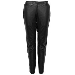 Lederhose Maze "42021145", Damen, Gr. L, US-Gr&ouml;&szlig;en, schwarz, Obermaterial: 100% Lammleder. Innenfutter: 100% Polyester, Hosen