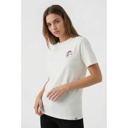 O`Neill T-Shirt O'NEILL "O'RIGINALS VINTAGE GRAPHIC T-SHIRT", Damen, Gr. L (40), wei&szlig;, Obermaterial: 100% Baumwolle, Shirts T-Shirt, lockerer Schnitt, &uuml;berschnittene Schultern, sportliche Passform