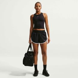 Shorts Nike "W NK ONE WVN SHORT GLS", Damen, Gr. L, N-Gr, schwarz, wei&szlig;, Obermaterial: 100% Polyester, Hosen Shorts, sportlicher Stil, f&uuml;r Fitness