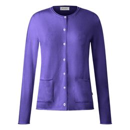 Strickjacke Maerz Muenchen "Maerz Muenchen 244000 Strickjacke Damen Bekleidung", Damen, Gr. 40, lila, 100% Wolle (Merino), Strickjacken Strickjacke