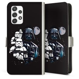 DeinDesign Galaxy A52s 5G Handy Klapph&uuml;lle Handyh&uuml;lle aus Kunst Leder wei&szlig; Flip Case Weltall Star Wars Movie Sideflip mit Lasche