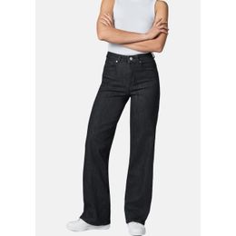 Weite Jeans PEAK TIME "Eklipsa", Damen, Gr. 30, L&auml;nge 32, spectral grau, Jeans, Material: 88% Baumwolle, 6% Polyester, 4% Elastomultiester, 2% Elastan, weit lang, Jeans, Damen Wide Leg Jeans mit Logopr&auml;gung