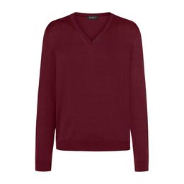 Strickpullover Maerz Muenchen "Maerz Muenchen 490400 Strickpullover Herren Bekleidung", Herren, Gr. 48, bordeaux, 100% Wolle, V-Ausschnitt, Pullover Strickpullover