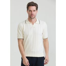Poloshirt FELIX HARDY "Polo Shirt Kurzarm", Herren, Gr. L, ecru, 100% Baumwolle, Shirts
