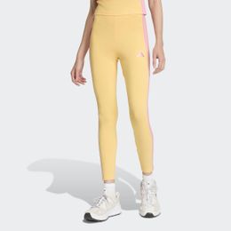 Trainingstights adidas Sportswear "W 3S SJ LEG", Damen, Gr. M, N-Gr, semi ice tangerine, st tropic bloom, normal, gr., Obermaterial: 90% Baumwolle, 10% Elasthan, Hosen, sportlicher Look mit 3-Streifen, aus Baumwolle und Elasthan