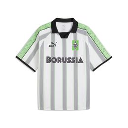 Trainingsshirt Puma "Borussia M&ouml;nchengladbach KING Trikot Herren", Herren, Gr. M, wei&szlig; gr&uuml;n, Obermaterial: 100% Polyester. &Auml;rmelbund: 100% Polyester. Kragen: 100% Polyester. Besatz: 100% Polyester, bedruckt, relaxed fit, V-Ausschnitt, Shirts
