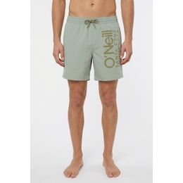 O`Neill Badeshorts O'NEILL "O'NEILL CALI 16'' SWIMSHORTS", Herren, Gr. L (52), N-Gr, marble arch, Obermaterial: 100% Polyester, Badehosen Badeshorts, mit Seiten- und Ges&auml;&szlig;taschen, mit Hyperdry-Finish