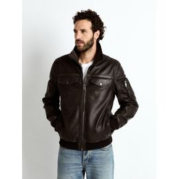 JCC Herren Lederjacke "31025203"vintage schwarz, Gr. 52, Oberstoff: 100% Lammleder. Futter: 100% Baumwolle. &Auml;rmelfutter: 100% Polyester.