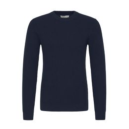 Strickfleece-Pullover Casual Friday "Strickpullover CFIsaksson", Herren, Gr. L, blau (schwarz navy), Obermaterial: 100% Baumwolle CO., Pullover