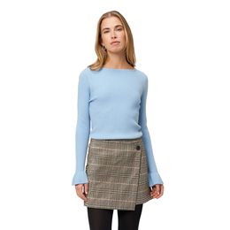 Strickpullover Zero "Damen mit Volants am &Auml;rmel", Damen, Gr. 36, 8358, Strick, Obermaterial: 50% Viskose, 27% Polyamid, 23% Polyester. F&uuml;llung:, unifarben, figurbetont normal, U-Boot-Ausschnitt, eng B&uuml;ndchen, Pullover Strickpullover, Volant