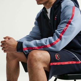 Shorts Nike Sportswear "M NSW CS SHORT FLC FT", Herren, Gr. XL, N-Gr, obsidian, speed rot, Obermaterial: 80% Baumwolle, 20% Polyester, Hosen Shorts, sportlicher Stil, bequeme Passform