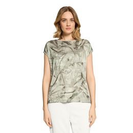 Kurzarmshirt Betty Barclay "Damen mit Aufdruck", Damen, Gr. 36, khaki, khaki, Jersey, Obermaterial: 67% Viskose, 15% Polyester, 15% Polyester, 3% Elasthan, gerade normal, U-Boot-Ausschnitt, Shirts