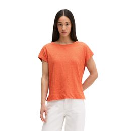 Marc O'Polo MARC O'POLO Damen T-Shirt "aus Slub-Jersey"warm orange, Basic, Gr. XS, unifarben, Obermaterial: 100% Baumwolle, Shirts