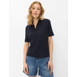 Poloshirt Brax "Style CLIA S", Damen, Gr. 34, navy, 100% Baumwolle, Shirts