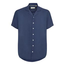 Kurzarmhemd Blend "Kurzarmhemd BHShirt", Herren, Gr. L, N-Gr, blau (marineblaus), Obermaterial: 100% Viskose CV., Hemden