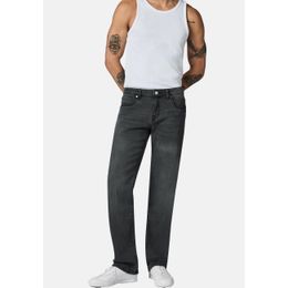 Straight-Jeans PEAK TIME "Orbis", Herren, Gr. 33, L&auml;nge 32, satellite grau, Jeans, Obermaterial: 88% Baumwolle, 11% Polyester, 1% Elasthan, straight fit lang, Jeans Straight-Jeans, Herren Jeans mit Logopr&auml;gung