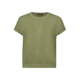 Stricktop Betty Barclay "Damen ohne Arm", Damen, Gr. 36, gr&uuml;n (oil gr&uuml;n), Strick, Obermaterial: 50% Baumwolle, 50% Polyacryl, l&auml;ssig geschnitten normal, Rundhals, Tops Stricktop