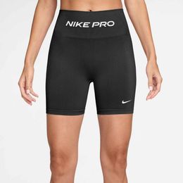 Shorts Nike "W NP DF SMLS HR 5IN SHORT WT", Damen, Gr. M, N-Gr, schwarz, wei&szlig;, Obermaterial: 47% Polyester, 46% Nylon, 7% Elasthan, Hosen Shorts, sportlicher Stil, f&uuml;r Fitness und sportliche Aktivit&auml;ten