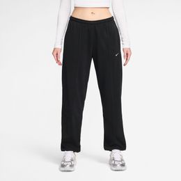Sporthose Nike Sportswear "W NSW CHLL FT JGGR PANT", Damen, Gr. M, N-Gr, schwarz, schwarz,, Obermaterial: 70% Baumwolle, 30% Polyester, Hosen Sporthose, aus French Terry, zwischen Fleece und Jersey-Strick