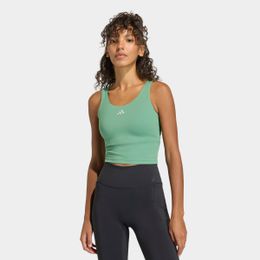 Tanktop adidas Performance "W 3SS TANK", Damen, Gr. XL, gr&uuml;n (preloved gr&uuml;n), Obermaterial: 79% Polyester, 21% Elasthan (LYCRA), normal, Rundhals, Tops Tanktop