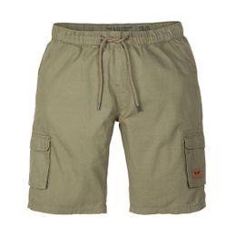 Bermudas HERO by John Medoox "KELOWNA Jogg Bermuda", Herren, Gr. 32, light olive, Twill, 100% Baumwolle, gerade kurz, Hosen Bermudas, HERO by John Medoox KELOWNA Herren Bermuda