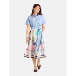 LIEBLINGSST&Uuml;CK Sommerkleid LIEBLINGSST&Uuml;CK "EstelleL", Damen, Gr. 36, EURO-Gr&ouml;&szlig;en, 424p3, blau bell, 50% Baumwolle, 50% Lyocell, Kleider Sommerkleid, 50% Baumwolle, 50% Lyocell