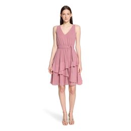 Cocktailkleid Vera Mont "Damen mit Volant", Damen, Gr. 34, Normalgr&ouml;&szlig;en, vintage blossom, Chiffon, Obermaterial: 100% Polyester. Futter: 100% Polyester, loose fit kurz, V-Ausschnitt, Kleider