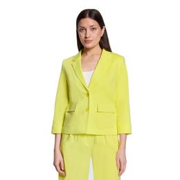 Kurzblazer Betty Barclay "Damen mit 3/4 Arm", Damen, Gr. 36, gelb, Obermaterial: 59% Baumwolle, 39% Viskose, 2% Elasthan. Futter: 100% Polyester, tailliert normal, Blazer Kurzblazer