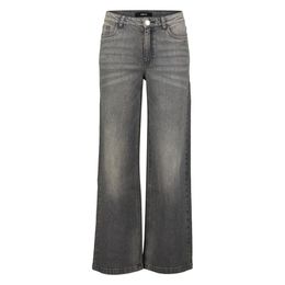 Slim-fit-Jeans Zero "Damen weites Bein 32 Inch", Damen, Gr. 34, Normalgr&ouml;&szlig;en, dunkelgrau used denim, Denim/Jeans, Obermaterial: 2% Elasthan, 98% Baumwolle. Besatz: 63% Polyacryl, 37% Polyamid. Futter: 65% Baumwolle, 35% Polyester. F&uuml;llung: 63% Polyacryl, 37% Polyamid. &Auml;rmelfutter: 63% Polyacryl, 37% Polyamid, unifarben, figurbetont, Jeans Slim-fit-Jeans