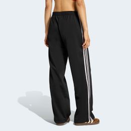 Sporthose adidas originals "FB LOOSE TP", Damen, Gr. L (21/22), K-Gr, schwarz, wei&szlig;, kurz, gr., Obermaterial: 100% Polyester, Hosen Sporthose, Firebird Loose Sporthose, l&auml;ssig geschnitten