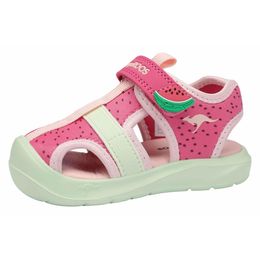 Sandale Kangaroos "K-TOE ELLIS", M&auml;dchen, Gr. 22, pink (daisy pink, melon squash), Mesh, Synthetik, Schuhe Sandale