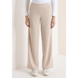 Cecil Damen Dehnbund-Hosedesert beige melange, Gr. M, unifarben, Stoff, 84% Polyester, 16% Viskose, Hosen, High Waist