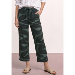 7/8-Hose Street One "Style Emee", Damen, Gr. 34, L&auml;nge 26, deep bound gr&uuml;n, Web, Obermaterial: 100% Viskose, bedruckt, loose fit 7/8-L&auml;nge, Hosen 7/8-Hose, bedruckt, mit Taschen, weites Bein