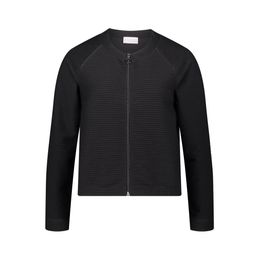 Sweatjacke Betty Barclay "Damen mit Rippenstruktur", Damen, Gr. 36, schwarz, Obermaterial: 65% Polyester, 35% Baumwolle, figurumspielend normal, Rundhals, Sweatjacken Sweatjacke