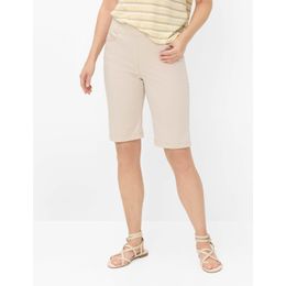 Bermudas RAPHAELA BY Brax "Style PAMINA BERMUDA", Damen, Gr. 38, Normalgr&ouml;&szlig;en, beige, Web, 96% Baumwolle, 4% Elasthan, Hosen Bermudas