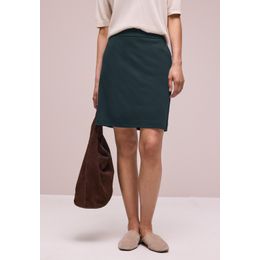 Minirock Street One, Damen, Gr. 34, deep bound gr&uuml;n, Stoff, 85% Viskose, 13% Polyester, 2% Elasthan, unifarben, normal knielang, R&ouml;cke Minirock, Middle Waist