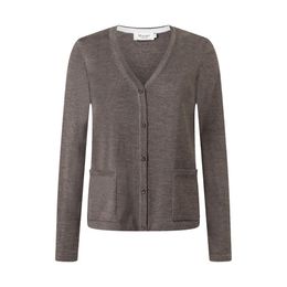 Strickjacke Maerz Muenchen "Maerz Muenchen 201400 Strickjacke Damen Bekleidung", Damen, Gr. 46, braun, 100% Wolle (Merino), Strickjacken Strickjacke