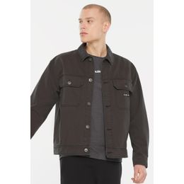 Jeansjacke Harlem Soul, Herren, Gr. L, asphalt, Twill, Material: 100% Baumwolle, unifarben, regular fit normal, eingesetzt 1-Knopf-Manschette, Jacken Jeansjacke
