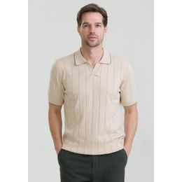 Poloshirt FELIX HARDY "Polo Shirt Kurzarm", Herren, Gr. L, beige, 100% Baumwolle, Shirts