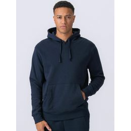 Rundhalspullover TEESHOPPEN "TEESHOPPEN Pullover Essential Hoodie", Herren, Gr. L, navy, Obermaterial: 60% Baumwolle, 40% Polyester, Pullover Rundhalspullover