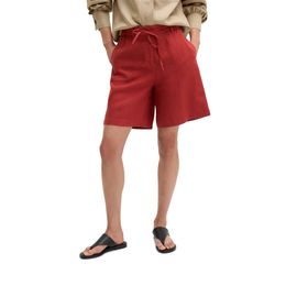 Marc O'Polo Shorts MARC O'POLO "mit elastischem Tunnelzug-Bund", Damen, Gr. 32, Normalgr&ouml;&szlig;en, tall poppy, Obermaterial: 100% Leinen. Futter: 100% Baumwolle, unifarben, loose fit kurz, Hosen Shorts