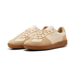 Puma Damen Sneaker "PALERMO LUX WNS", Gr. 37alpine snow, canvas, gum, Leder, mehrfarbig, Schuhe, mit Plateausohle, aus Leder, mit Gummilaufsohle, mit