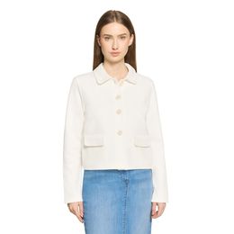 Sweatjacke Betty Barclay "Damen langarm", Damen, Gr. 42, rohwei&szlig;, Jersey, Obermaterial: 80% Baumwolle, 16% Polyester, 4% Elasthan, gerade normal, Sweatjacken Sweatjacke