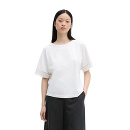 Marc O'Polo T-Shirt MARC O'POLO "mit TENCEL&trade; Modal", Damen, Gr. L, wei&szlig;, Obermaterial: 48% Modal, 48% Baumwolle, 4% Elasthan, unifarben, Basic, loose fit, Rundhals, Shirts T-Shirt