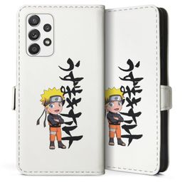 DeinDesign Galaxy A52s 5G Handy Klapph&uuml;lle Handyh&uuml;lle aus Kunst Leder wei&szlig; Flip Case Anime Naruto Shippuden Official Licensed Product Sideflip mit Lasche