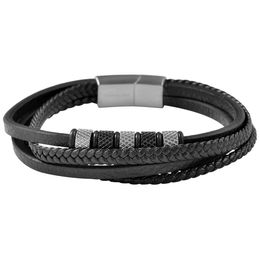 Adelia&acute;s Edelstahlarmband ADELIA&acute;S "Unisex Armband aus Edelstahl" Gr. 19, schwarz silber, Armb&auml;nder, Herren, 19, Edelstahl, Edelstahlarmband