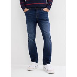bonprix Regular-Fit-Jeans Straight, blau, Gr.52, Gerade Jeans mit zweifarbigen N&auml;hten, 98% Baumwolle