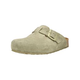 Hausschuh Haflinger "Haflinger Hausschuhe Veloursleder", Herren, Gr. 41, gr&uuml;n, Veloursleder, Schuhe Hausschuh